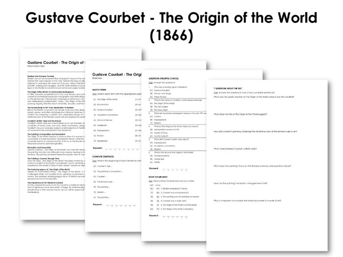 Gustave Courbet - The Origin of the World (1866) | Teaching Resources
