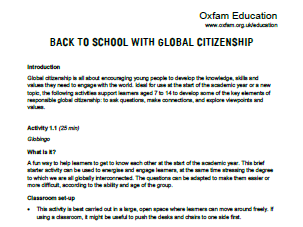 Back to School with Global Citizenship: Fun and simple classroom ...