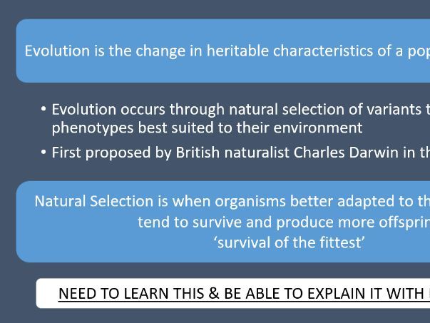 B6 Inheritance Variation And Evolution Teaching Resources