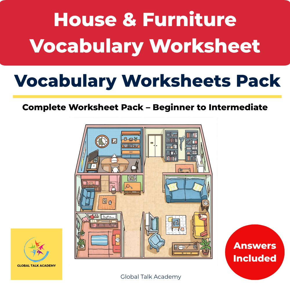 House & Furniture Vocabulary – ESL Worksheet | Teaching Resources
