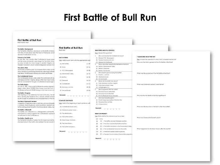 First Battle of Bull Run | Teaching Resources