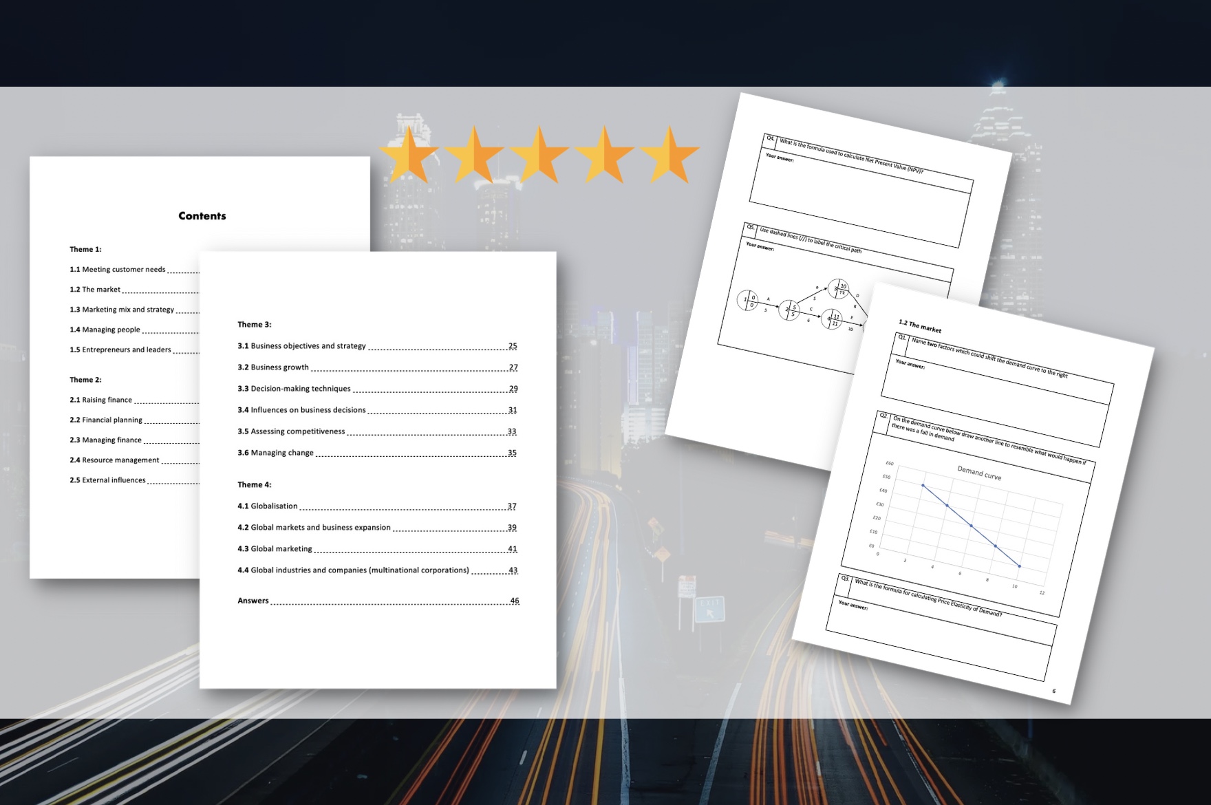 A-level Business 100 QUESTIONS knowledge practice + answers Edexcel ...