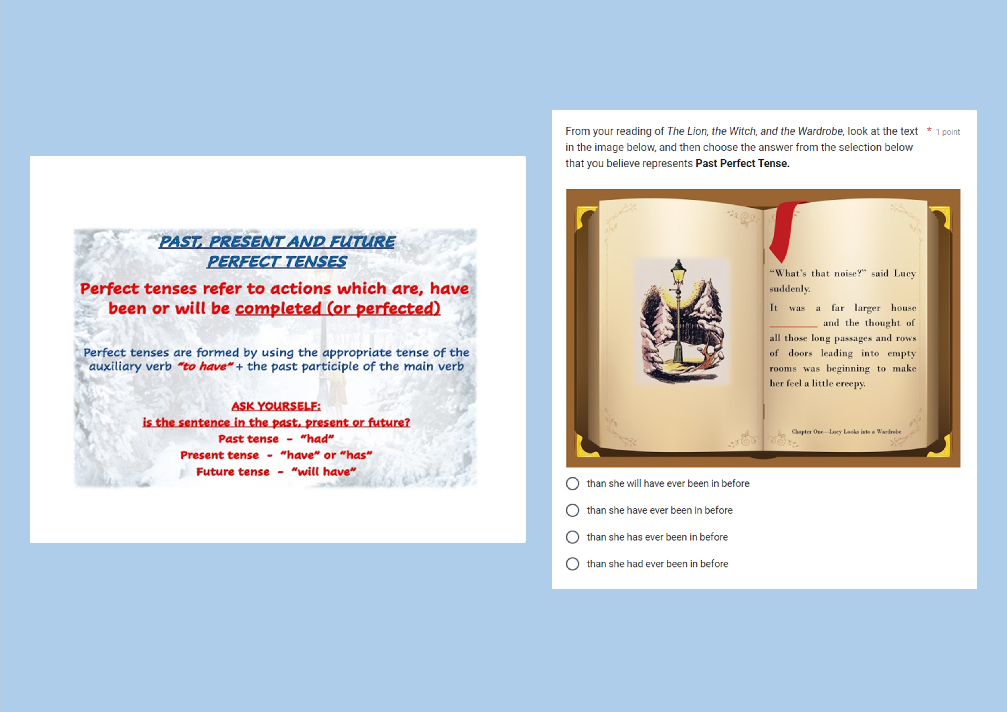 Parts of Speech, Verbs Grade 5 in The Lion, the Witch, and the Wardrobe ...