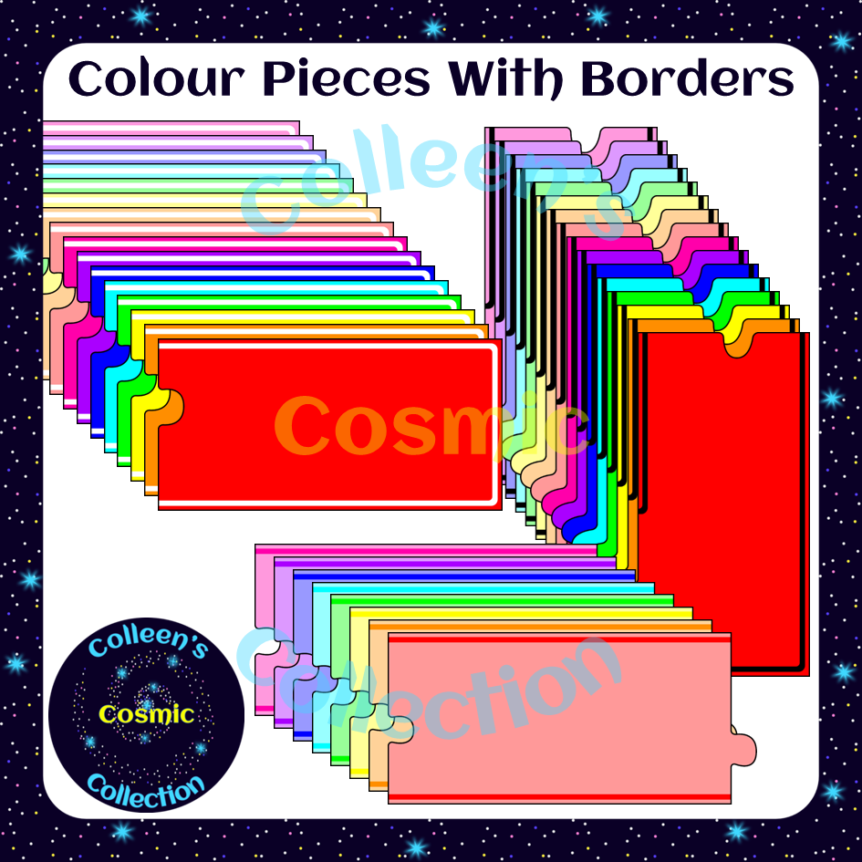 Snaking Puzzles Self-Correcting Puzzle Pieces Clipart Set 1 | Teaching ...