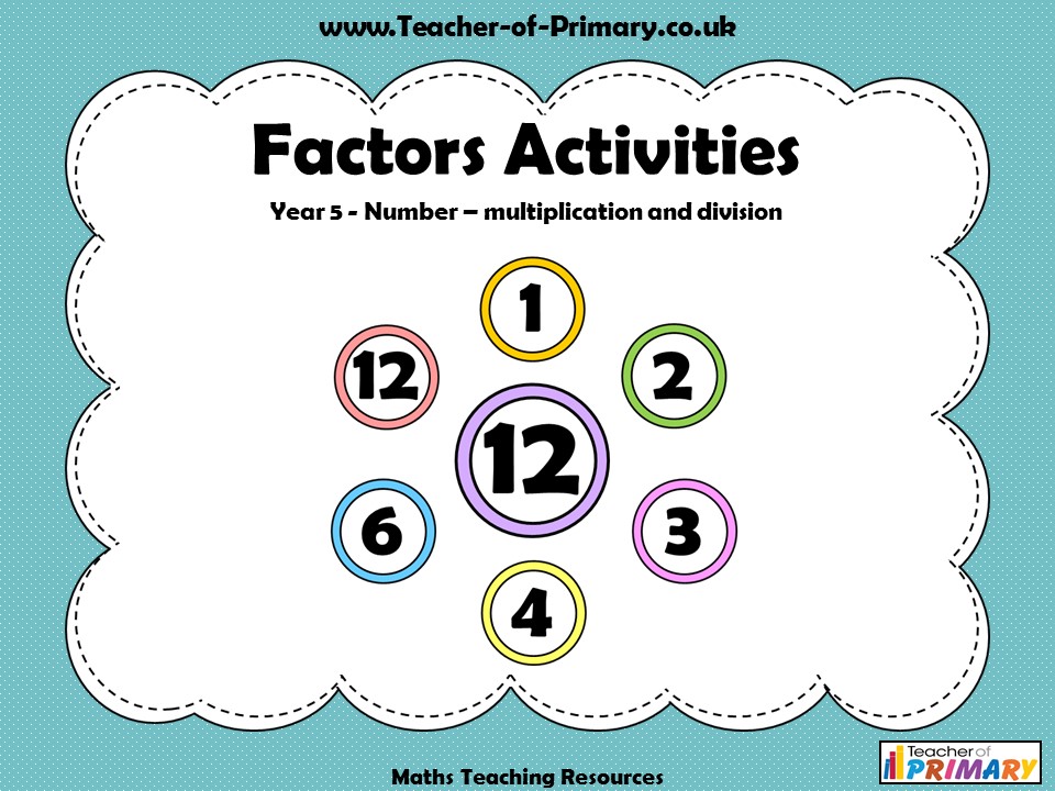 Factors Activities Year 5 Teaching Resources