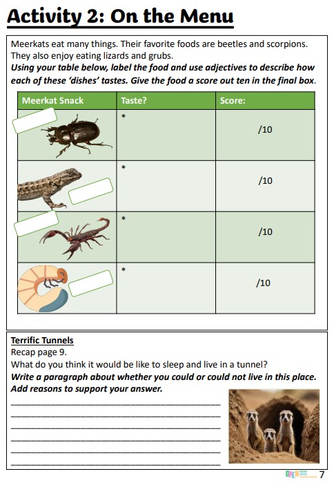 National Geographic Kids: Meerkats – ESL/EAL Nonfiction Literature Unit ...