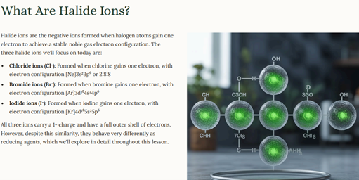 AS Level Chemistry - Unit 11.3 Some reactions of the halide ions ...