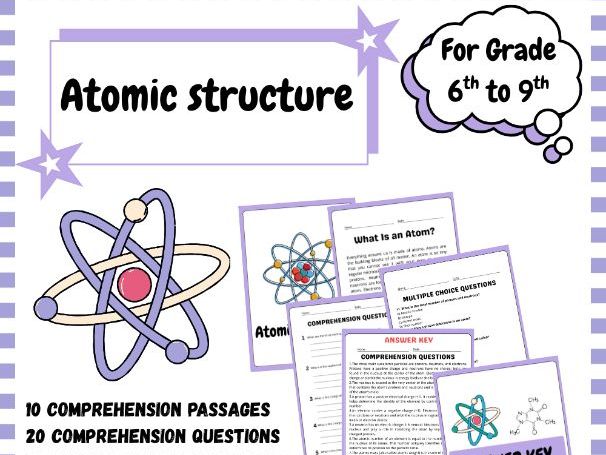 "Atomic Structure Reading & Worksheets" | Teaching Resources