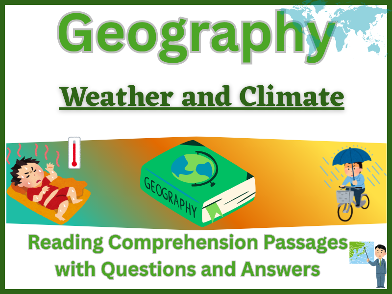 Weather and Climate - Reading Comprehension Passages and Questions ...