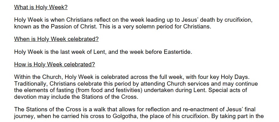 Holy Week before Easter: a short guide for primary | Teaching Resources