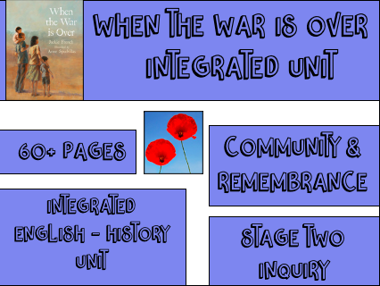 When the War is Over - Jackie French - Unit of Work - Remembrance Day ...