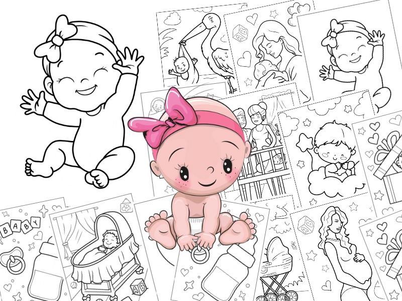 Printable Coloring Pages Of Baby Boy Garden Coloring Page For Children