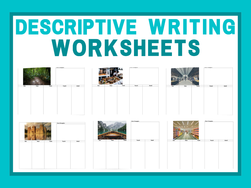 Descriptive Writing 10 Worksheets For The 5 Senses Teaching Resources