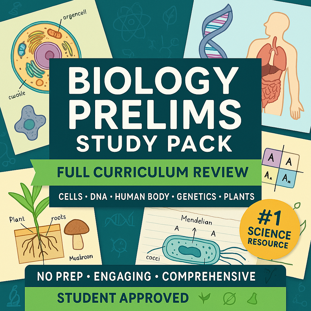 Biology Prelims Study Pack | Full Curriculum Review – Cell, DNA, Human ...