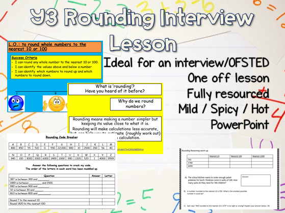 Y3 Rounding Outstanding Maths Interview Lesson | Teaching Resources Y3 Rounding Outstanding Maths Interview Lesson | Teaching Resources