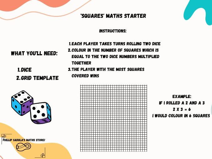 Squares Maths Starter Teaching Resources Squares Maths Starter Teaching Resources