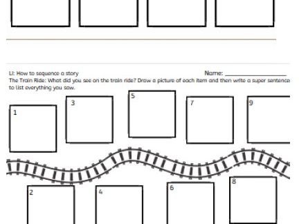 The Train Ride How to Sequence a Story/Story Map | Teaching Resources