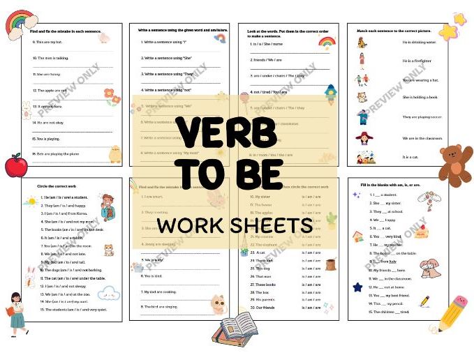 Verb to Be Worksheets Pack – Fun ESL/EFL Activities for Primary ...