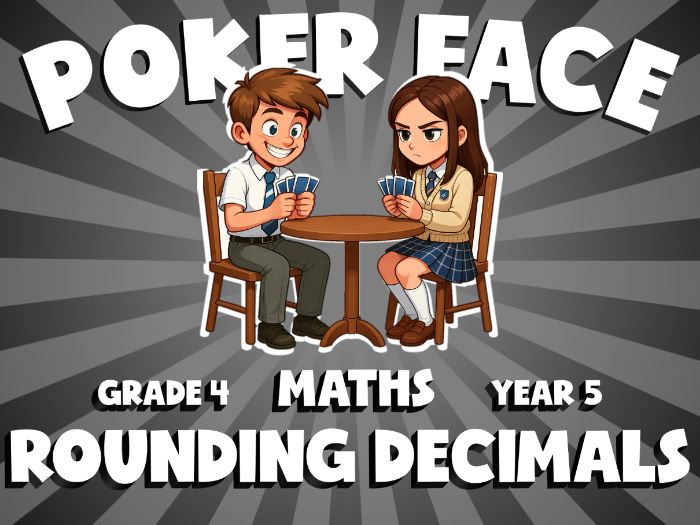 Rounding Decimals POKER FACE Maths Game | No-Prep Year 5 Review ...