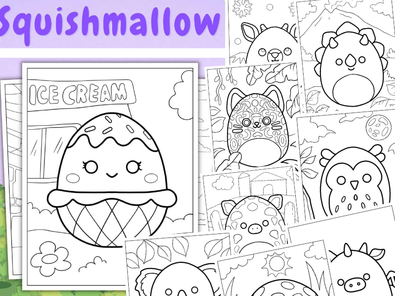 Squishmallow Coloring Cuties: Printable Fun for All Ages | Teaching ...
