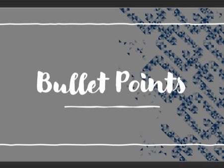 Bullet Points | Teaching Resources