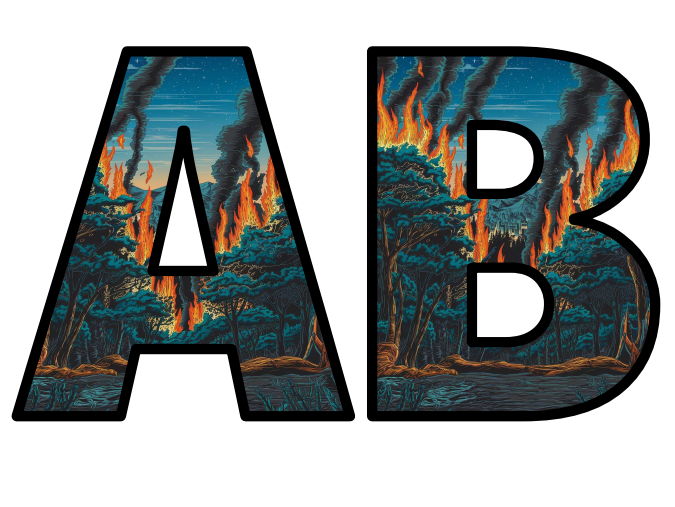 Apocalypse Now Burning Jungle Lettering Set Display Title Letters ...