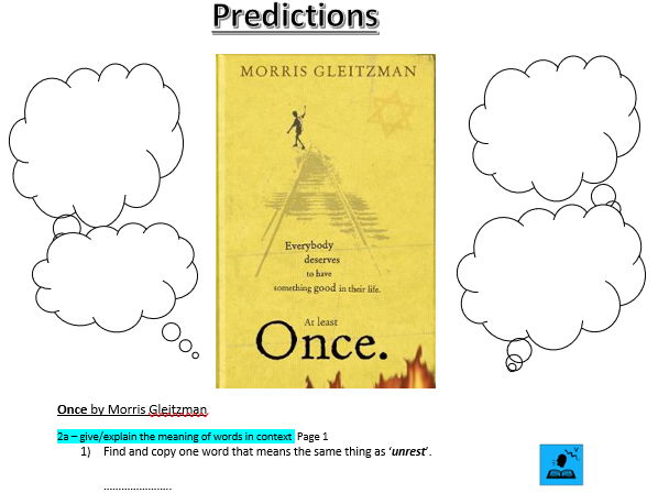 Once - Reading Questions and Answers | Teaching Resources