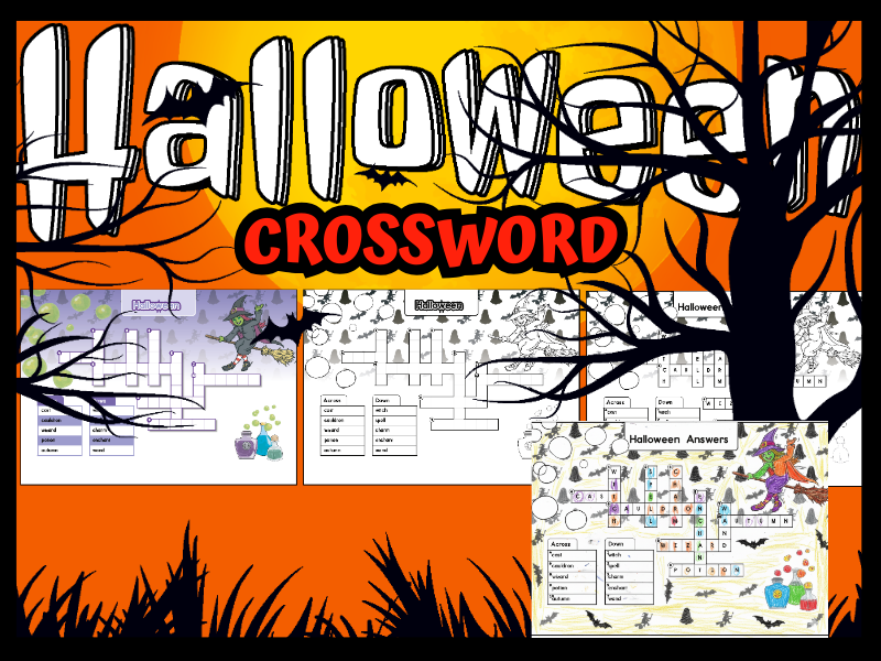 Halloween Crossword Puzzle | Fun Spooky Vocabulary Activity for ...