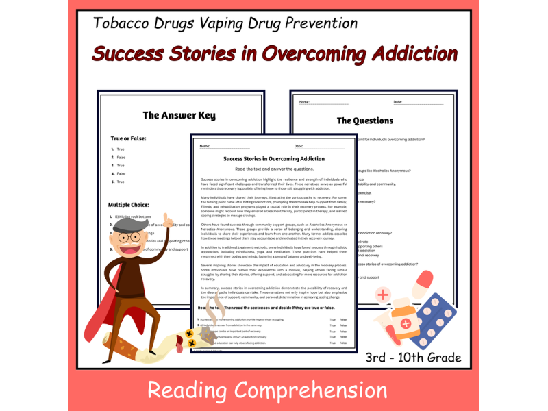 Success Stories in Overcoming Addiction Reading Comprehension Passages ...
