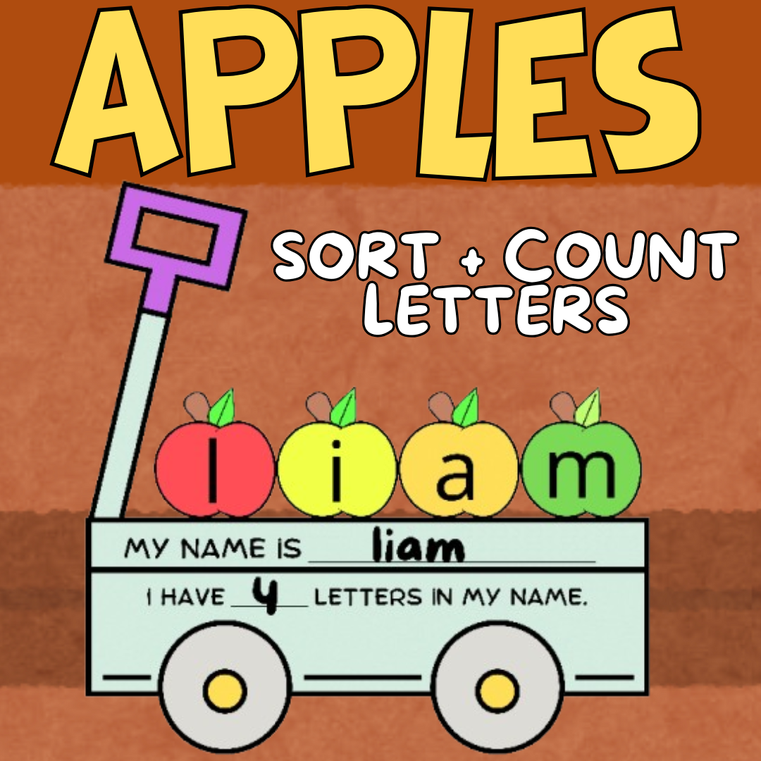 Fall Apple Wagon Name Craft, Name Recognition, Autumn September ...