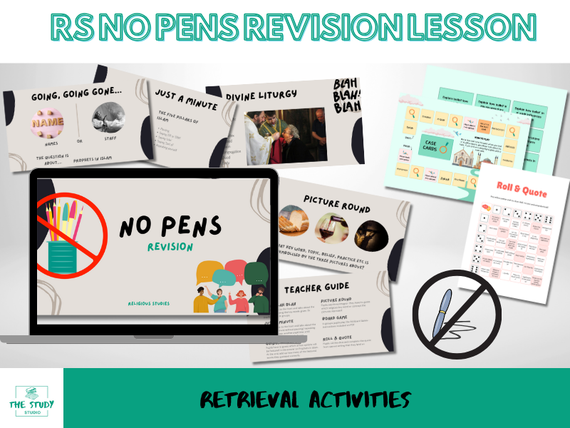 No Pens Revision Lesson – Fun & Engaging GCSE RS Lesson | Teaching ...