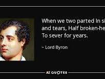 Lord Byron English Literature GCSE When we two parted poem love and ...