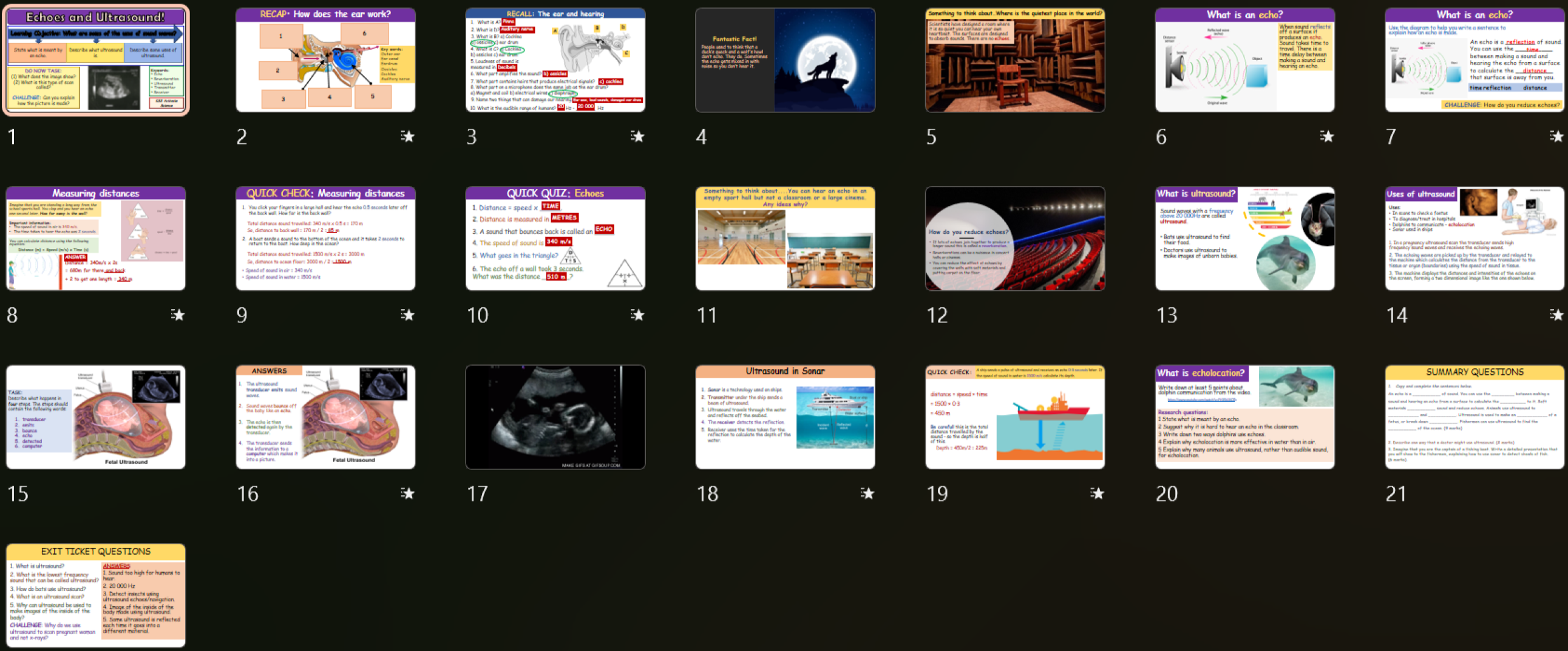 Echoes and Ultrasound KS3 Activate Science | Teaching Resources