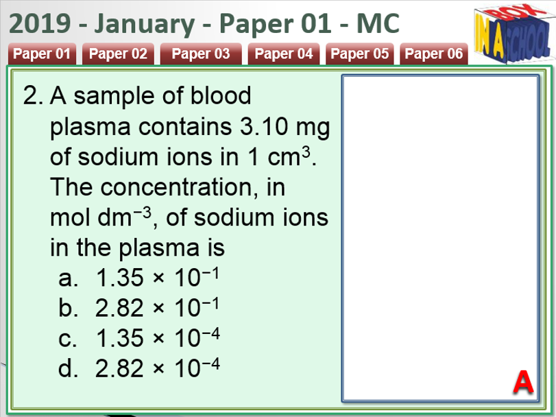 AS and A2 Chemistry Past Papers - 2019 - January - Interactive Version ...