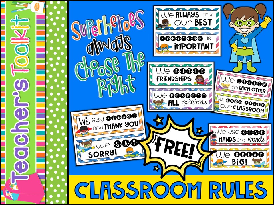Superhero Classroom Rules