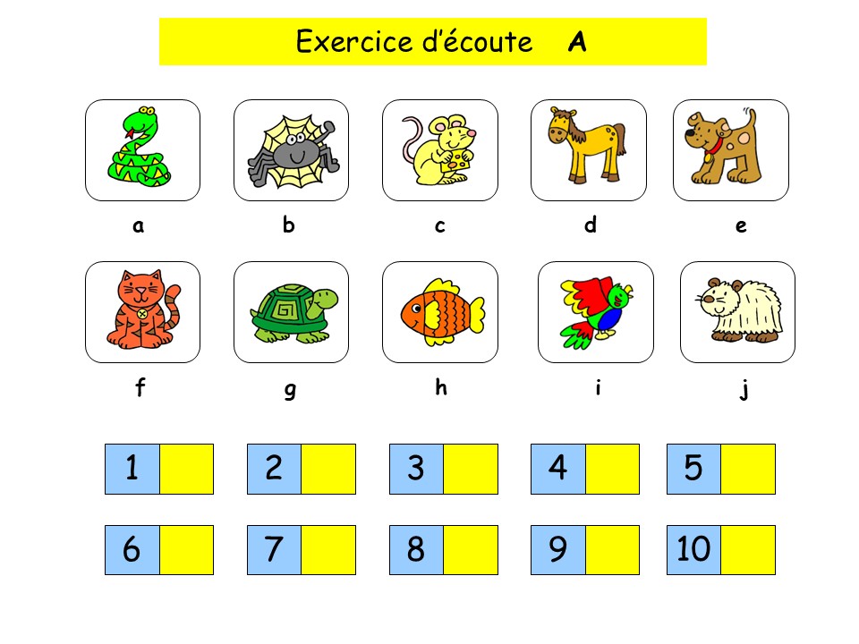 PETS IN FRENCH-LES ANIMAUX A LA MAISON- LISTENING EXERCISES | Teaching ...