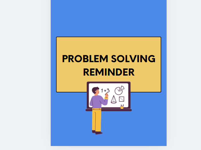 Maths problem solving aid | Teaching Resources
