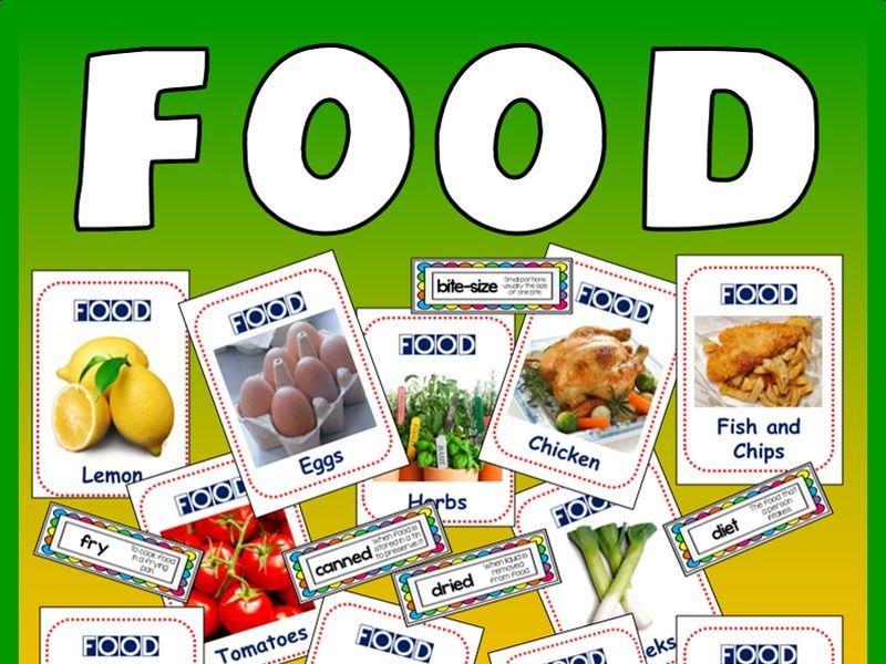 350 FOOD FLASHCARDS - DISPLAY TERMS SCIENCE TECHNOLOGY KS2-4 HEALTHY ...