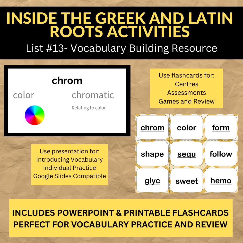 Greek and Latin Roots Vocabulary Activities | List #13 | Prefixes ...