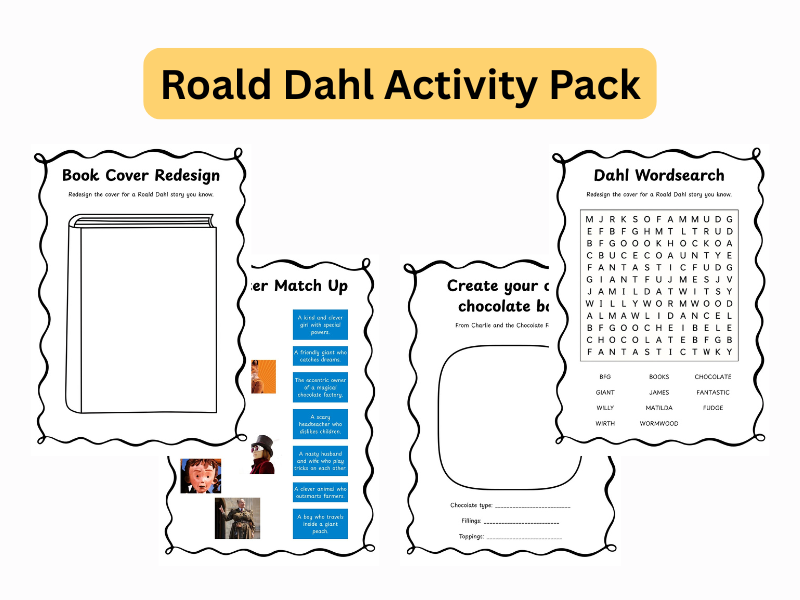 Roald Dahl Activity Pack – KS1 & KS2 Printable Fun for Roald Dahl Day ...