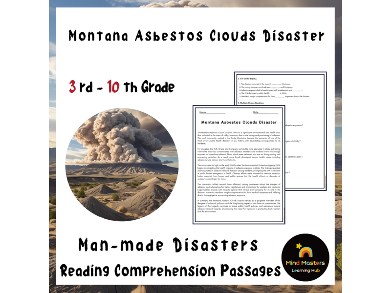 Montana Asbestos Clouds Disaster Reading Comprehension Passages ...