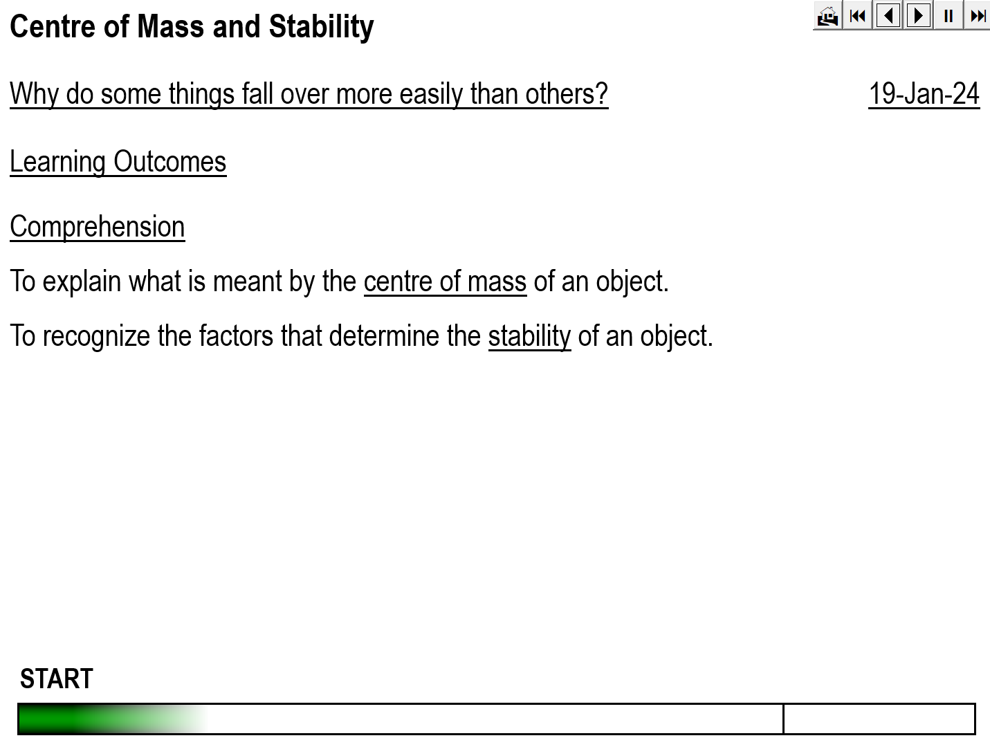 Centre of Mass and Stability | Teaching Resources