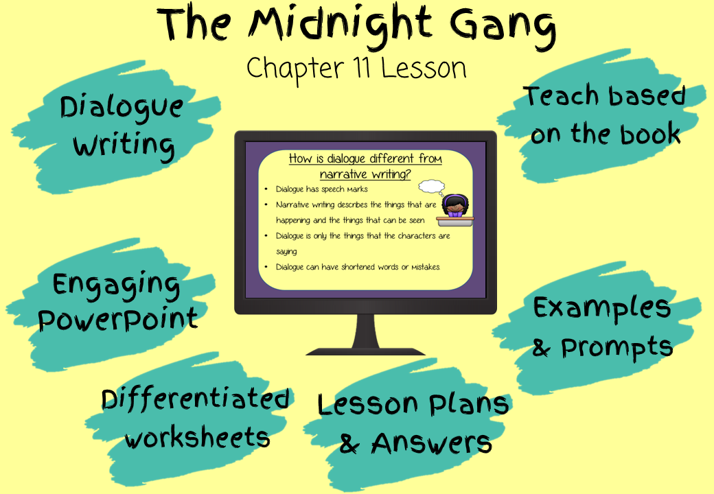 Complete Lesson Writing Dialogue The Midnight Gang Teaching Resources