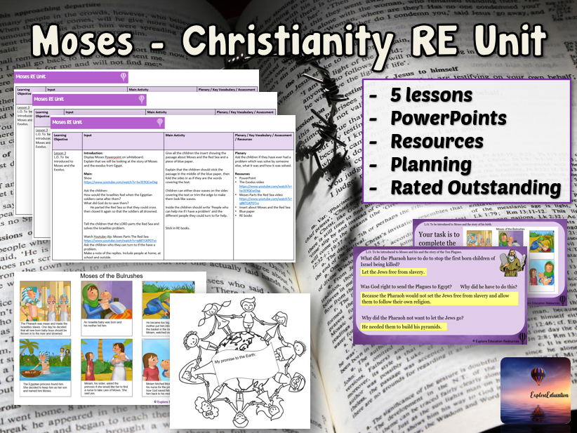 KS2 Moses RE Unit - 5 Outstanding Lessons | Teaching Resources