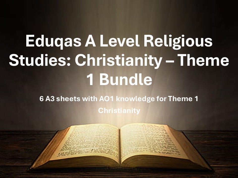 Eduqas A Level Christianity Theme 1 Mindmap / Knowledge Organisers ...