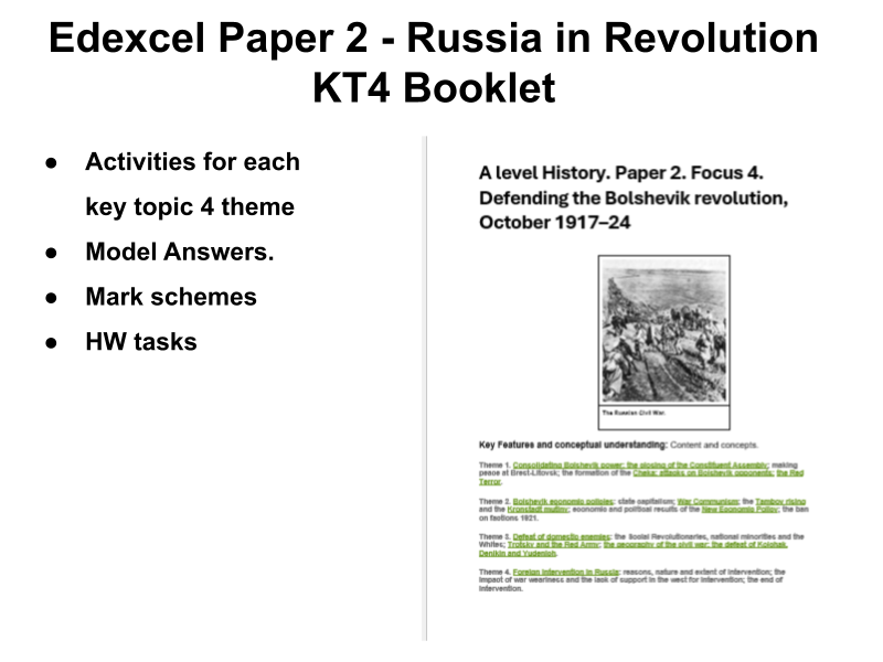 Edexcel A-Level History: Russia in Revolution 1894–1924 – Key Topic 4 ...