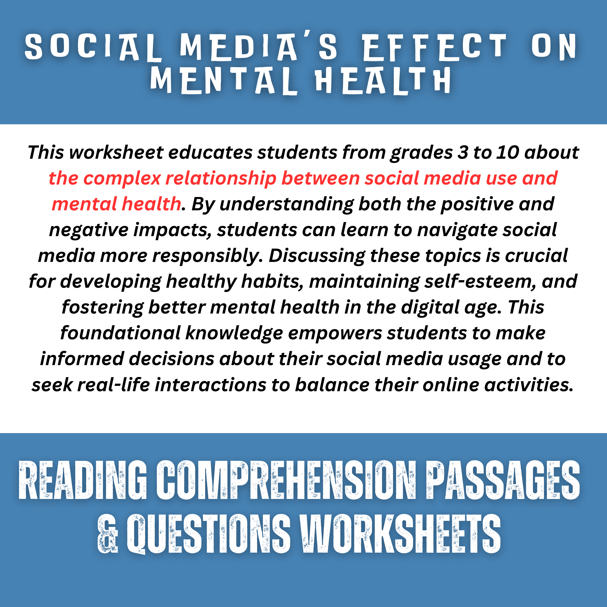 Social Media’s Effect on Mental Health -Psychology and Human Behavior ...