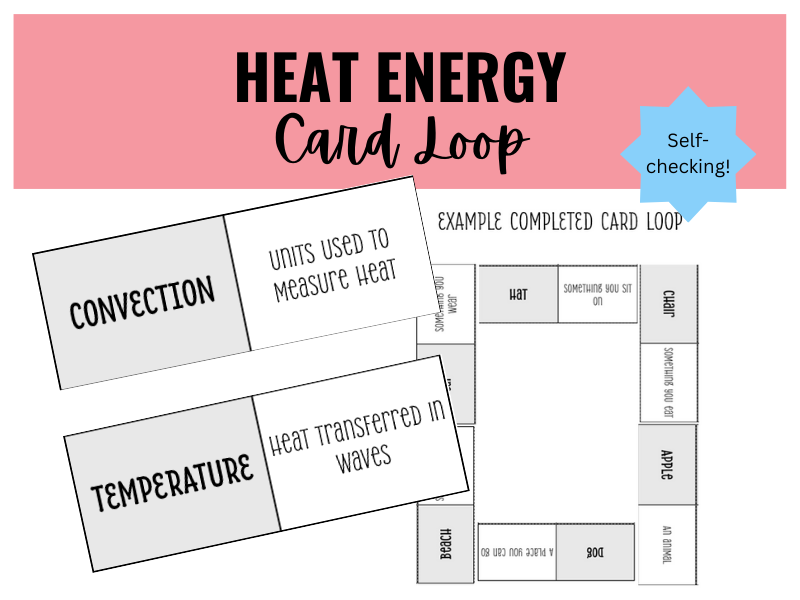 Heat Energy Card Loop Activity | Teaching Resources