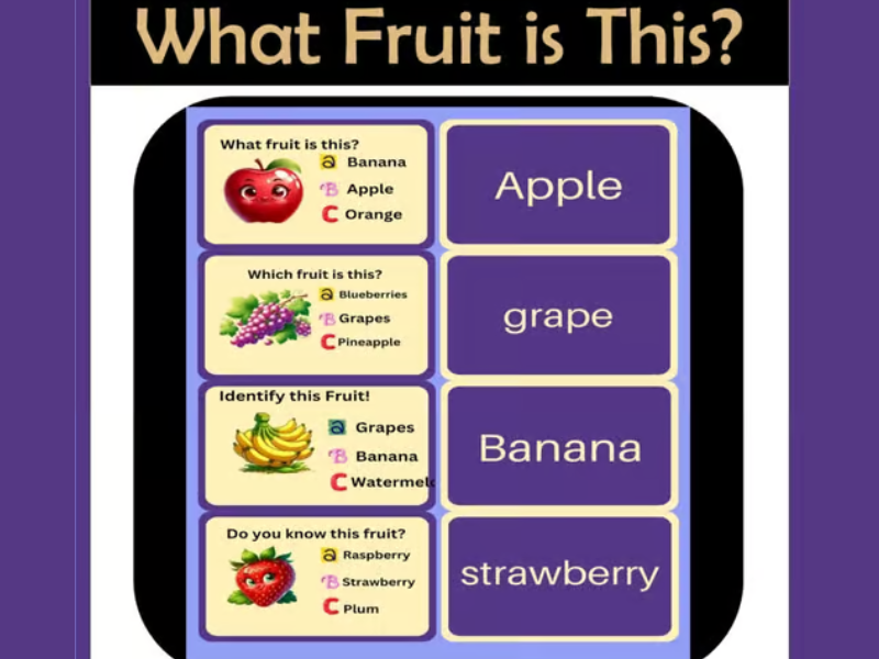 Fruit Fun FlashCards /Montessori Fruits/ Learning Fruits | Teaching ...