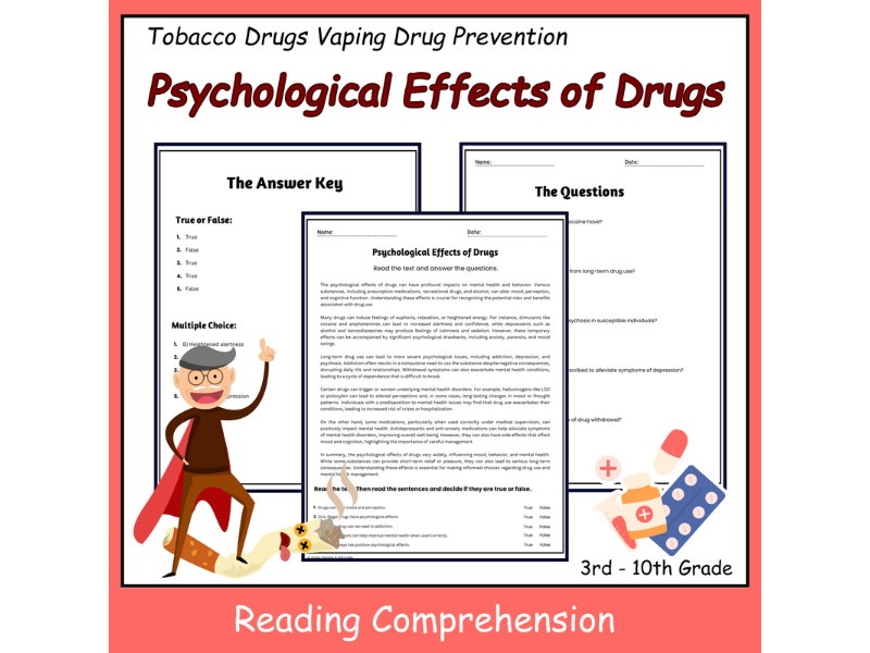 Psychological Effects of Drugs Reading Comprehension Passages ...